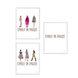 Printable Emily in Paris Series Wall Art, Set of 3 Arts, Fashion, Fan ...