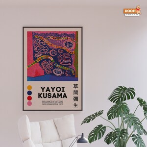 Yayoi Kusama Poster,birthday Gifts,printable Wall Art,exhibition Poster ...