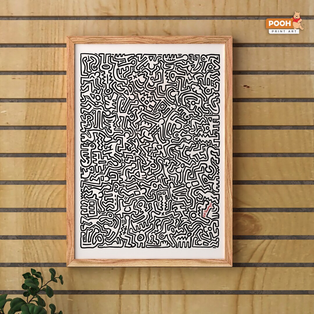 Keith Haring,exhibiton Poster,home Wall Decor,urban Art Print,keith ...