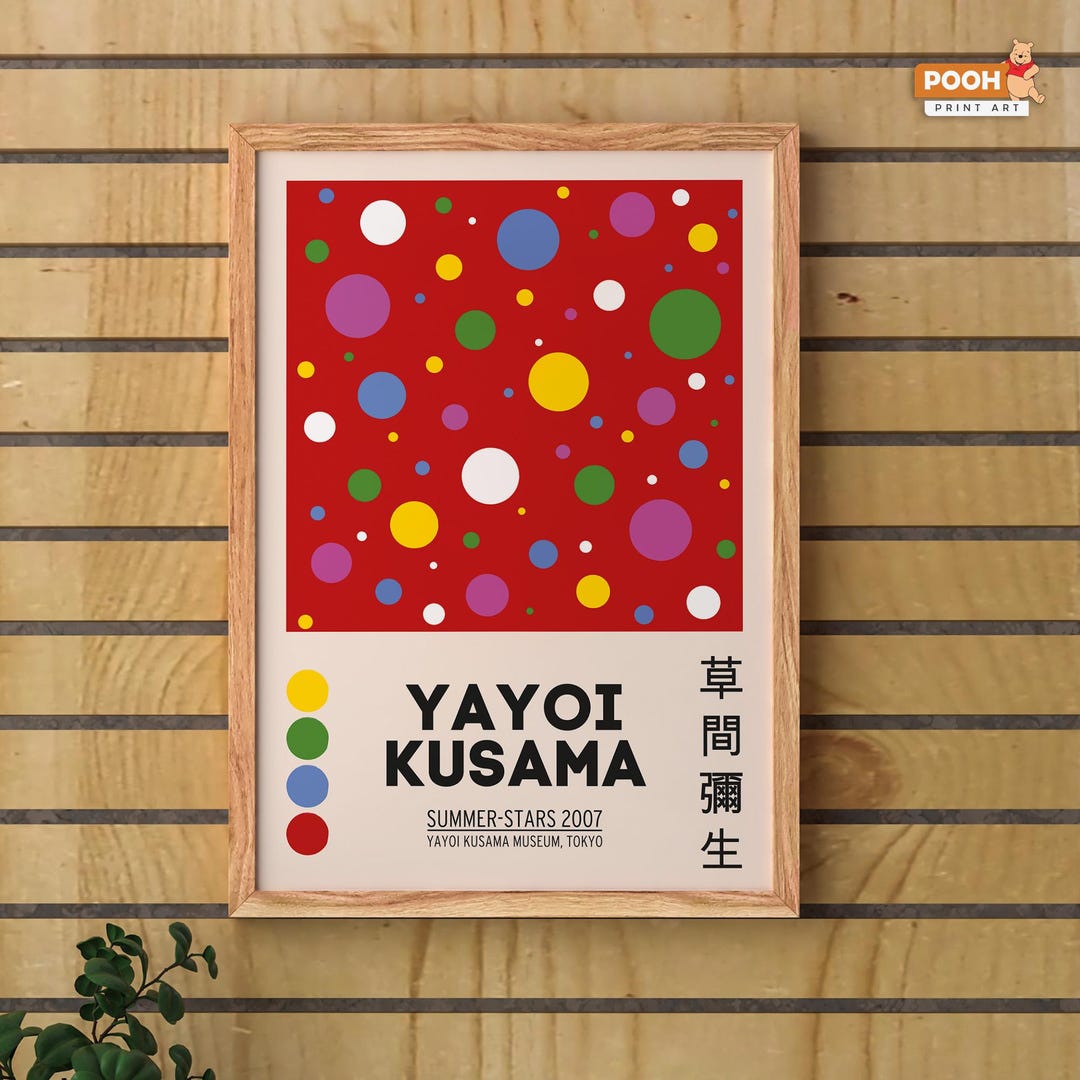 Yayoi Kusama Poster,exhibition Poster,japanese Art,japanese,printable ...