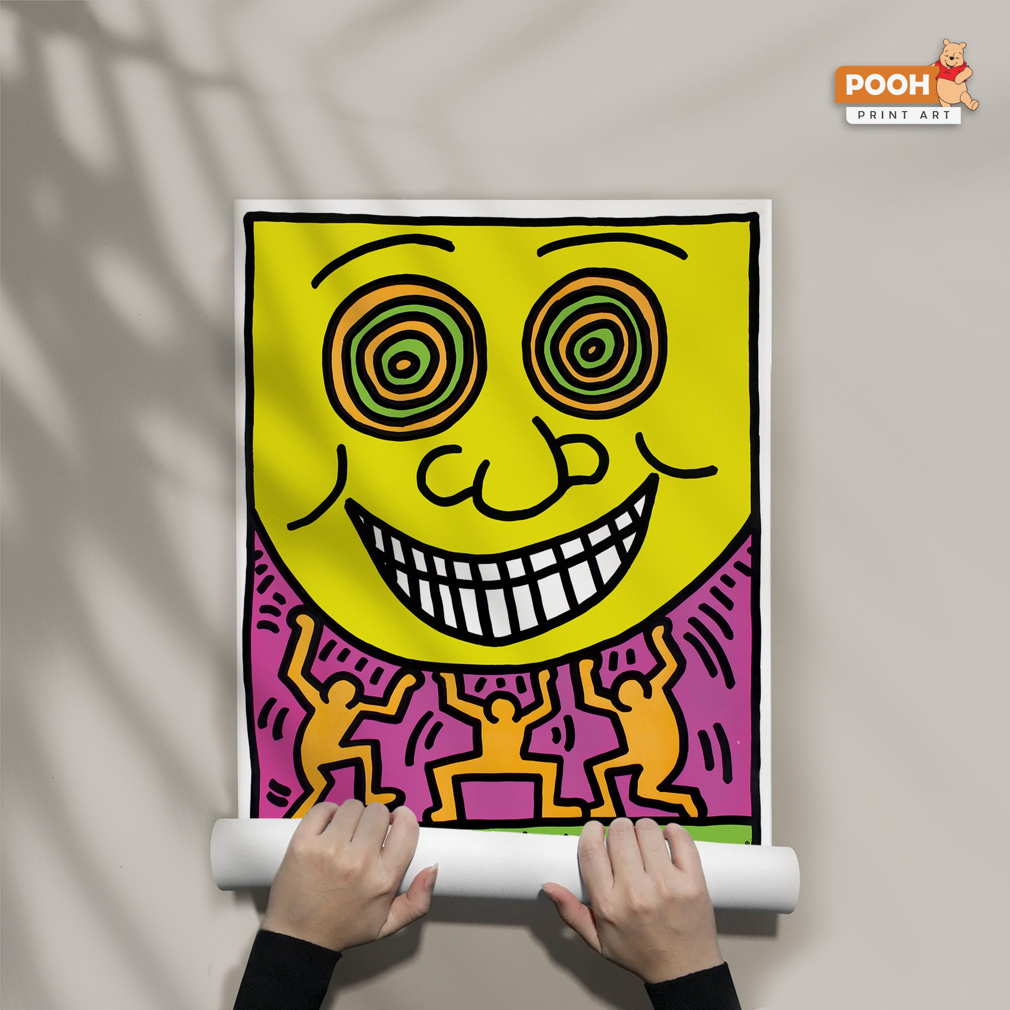 Keith Haring Wall Art,exhibition Poster,keith Haring,urban Art,canvas ...