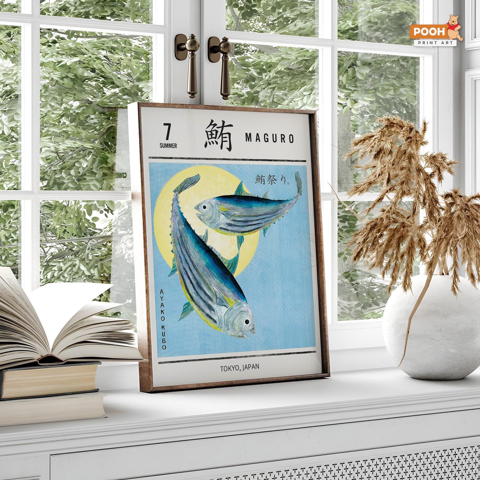 Ayako Kubo Poster,animal Print,japanese Fish Art,vintage Print,japanese ...