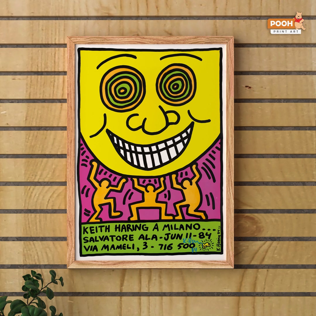 Keith Haring Wall Art,exhibition Poster,keith Haring,urban Art,canvas ...