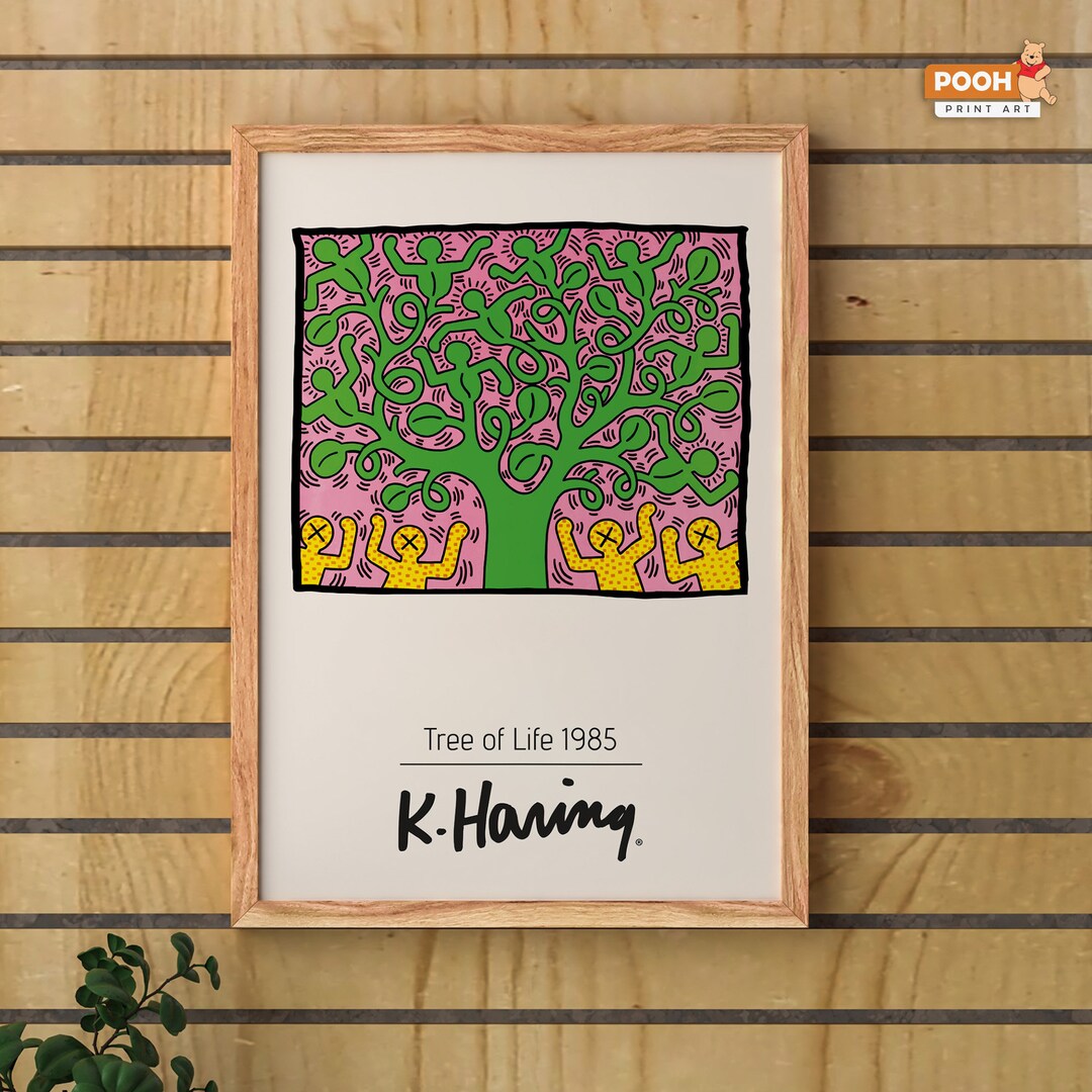 Keith Haring Print,tree of Life,keith Haring Wall Art,street Print ...