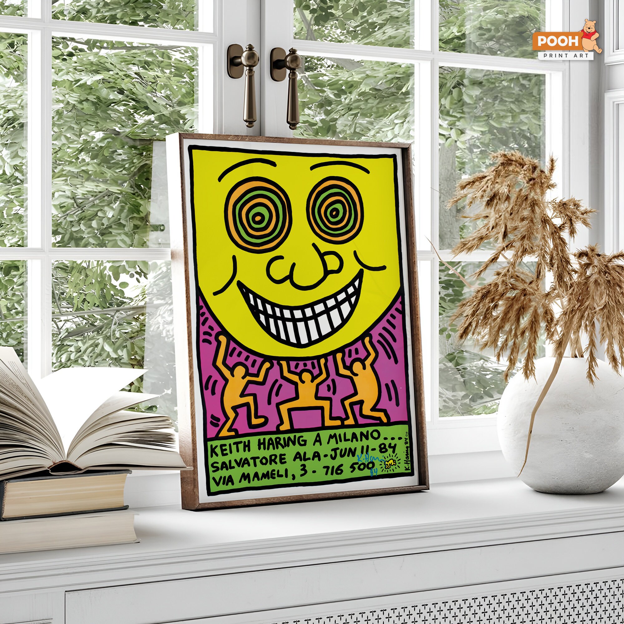 Keith Haring Wall Art,exhibition Poster,keith Haring,urban Art,canvas ...