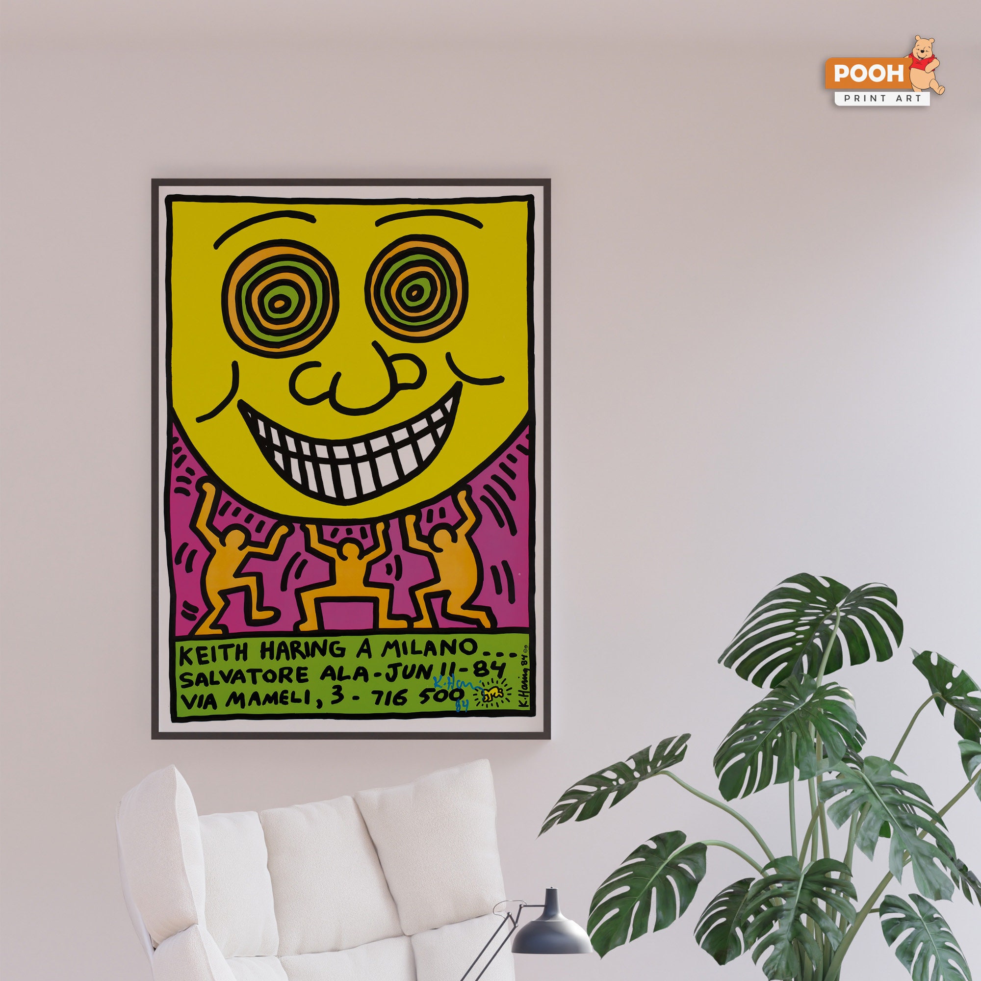 Keith Haring Wall Art,exhibition Poster,keith Haring,urban Art,canvas ...
