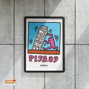 Keith Haring,art Print,exhibiton Poster,keith Haring Wall Art ...