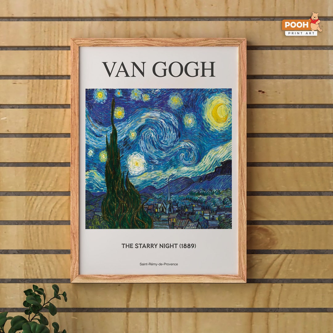 Van Gogh Wall Art,gift İdea,van Gogh,mid Century,retro Wall Art,gallery ...