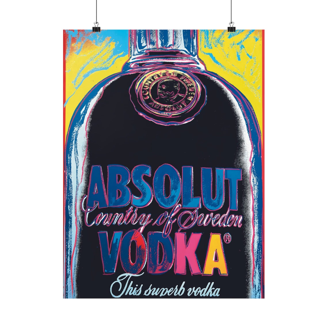 Andy Warhol Print , Absolut Vodka Poster, Modern Wall Art, Living Room ...