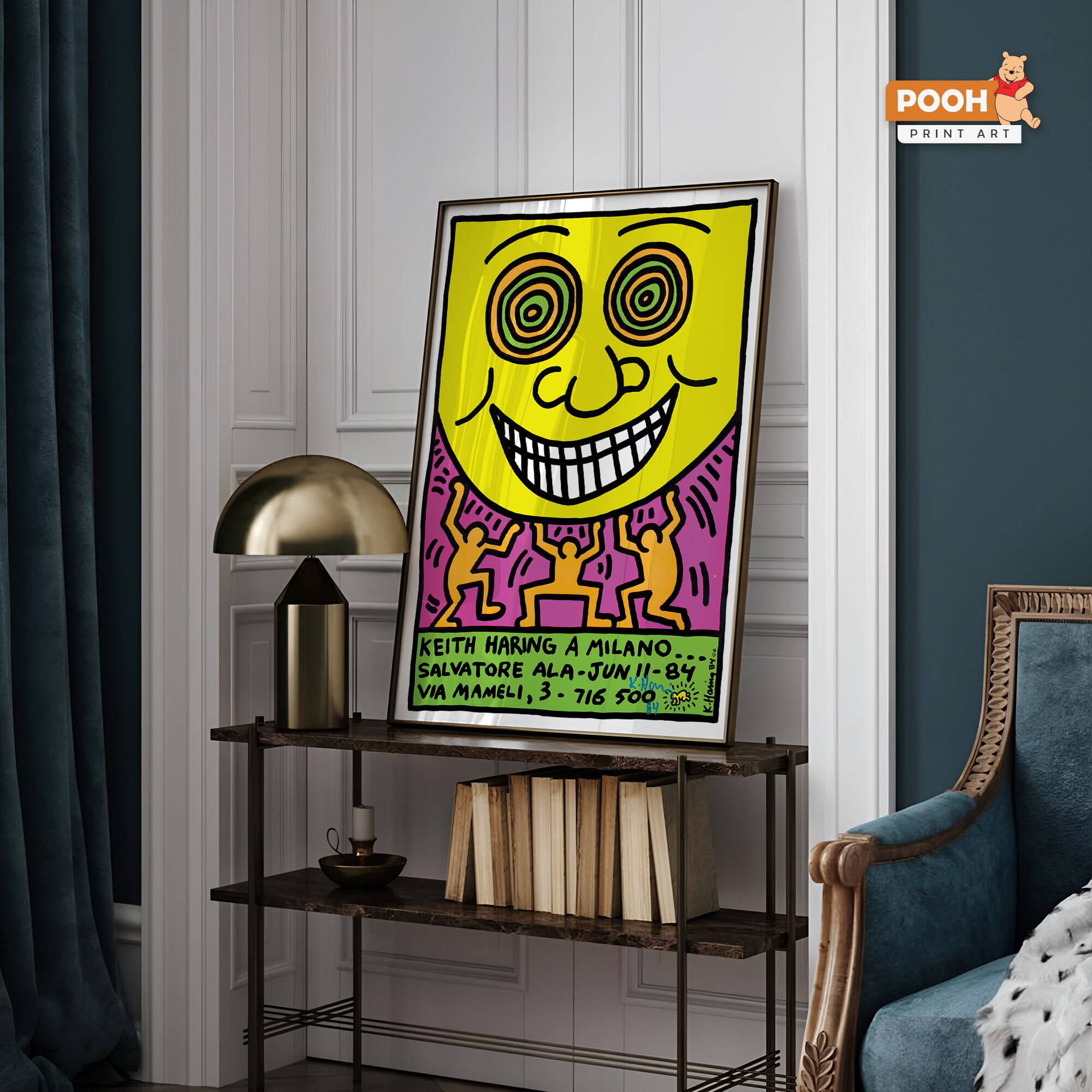 Keith Haring Wall Art,exhibition Poster,keith Haring,urban Art,canvas ...