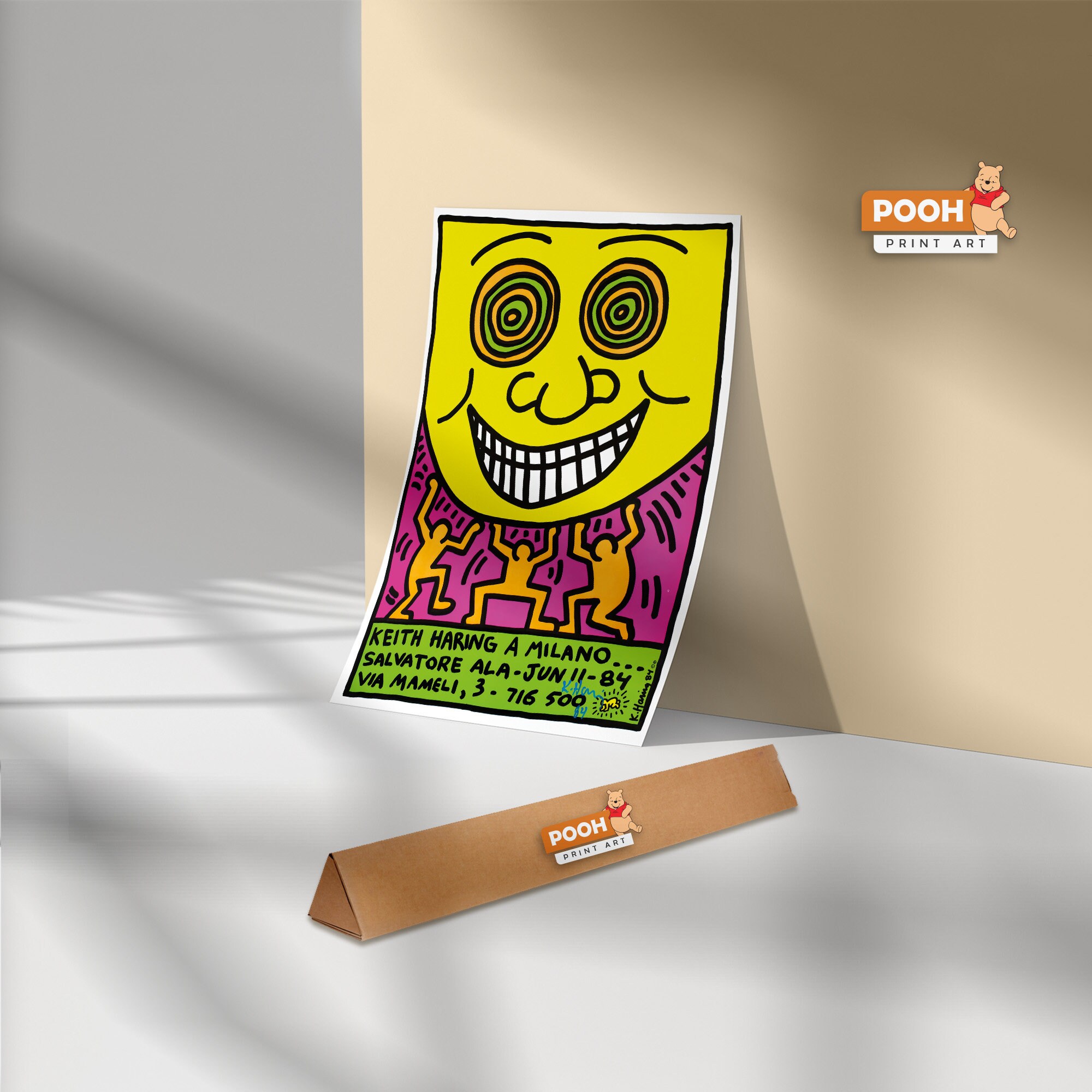 Keith Haring Wall Art,exhibition Poster,keith Haring,urban Art,canvas ...