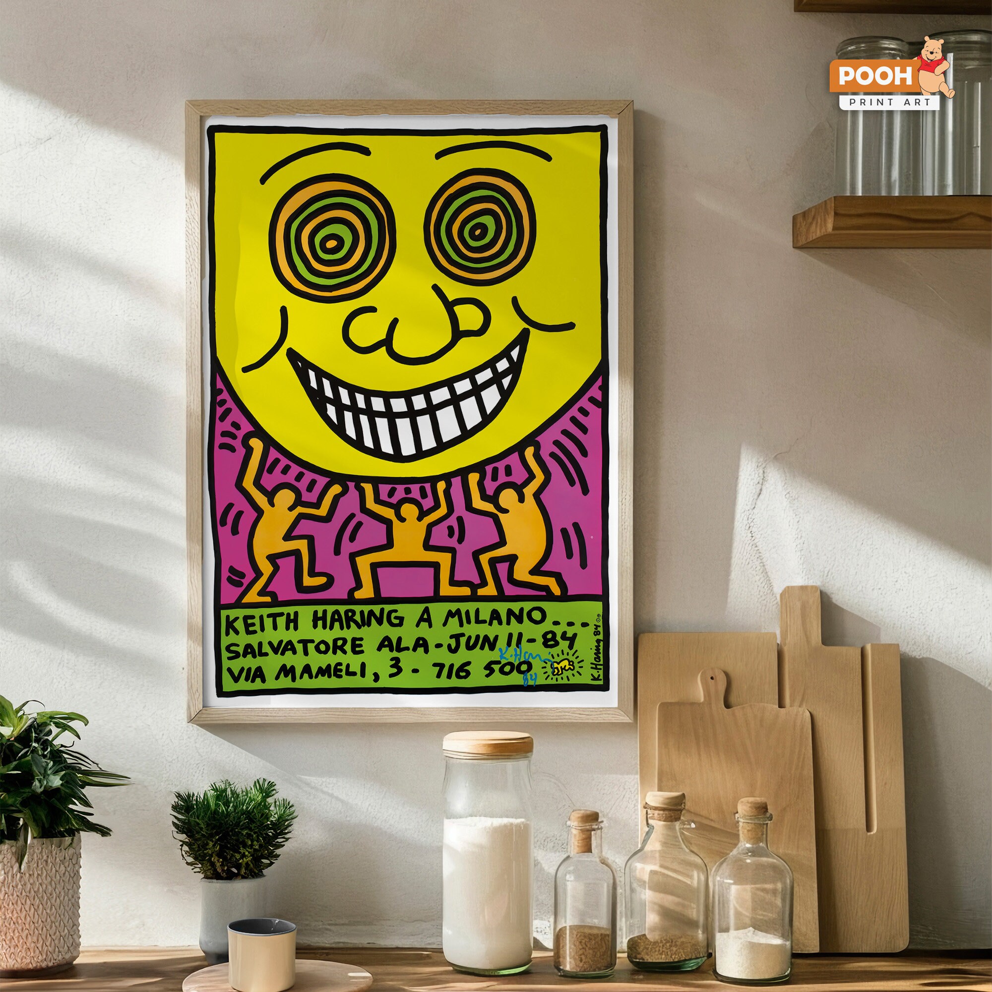 Keith Haring Wall Art,exhibition Poster,keith Haring,urban Art,canvas ...