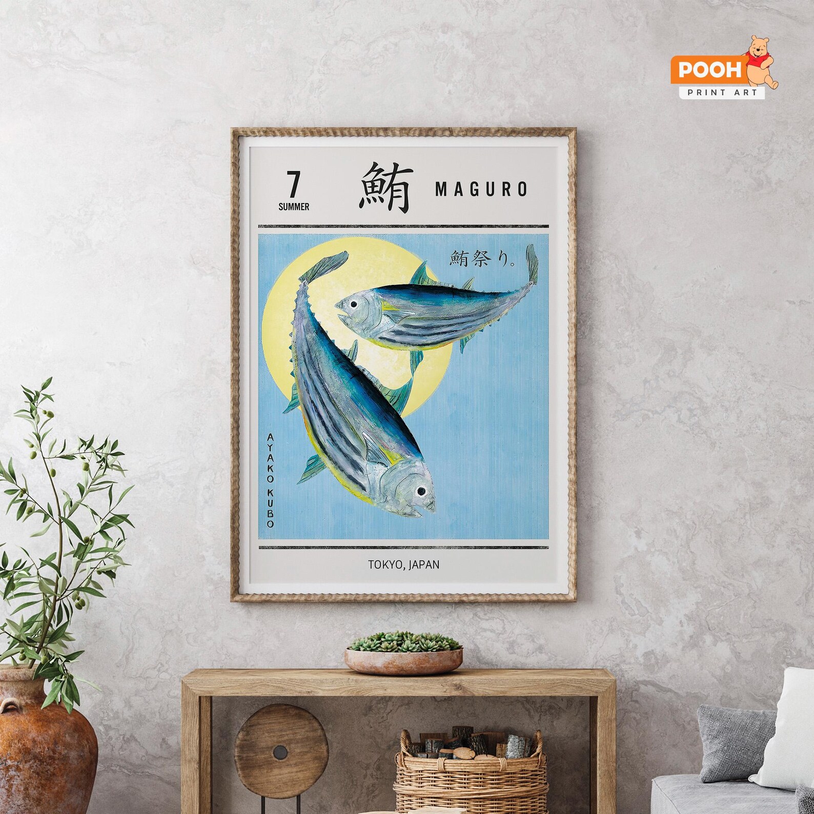 Ayako Kubo Poster,animal Print,japanese Fish Art,vintage Print,japanese ...