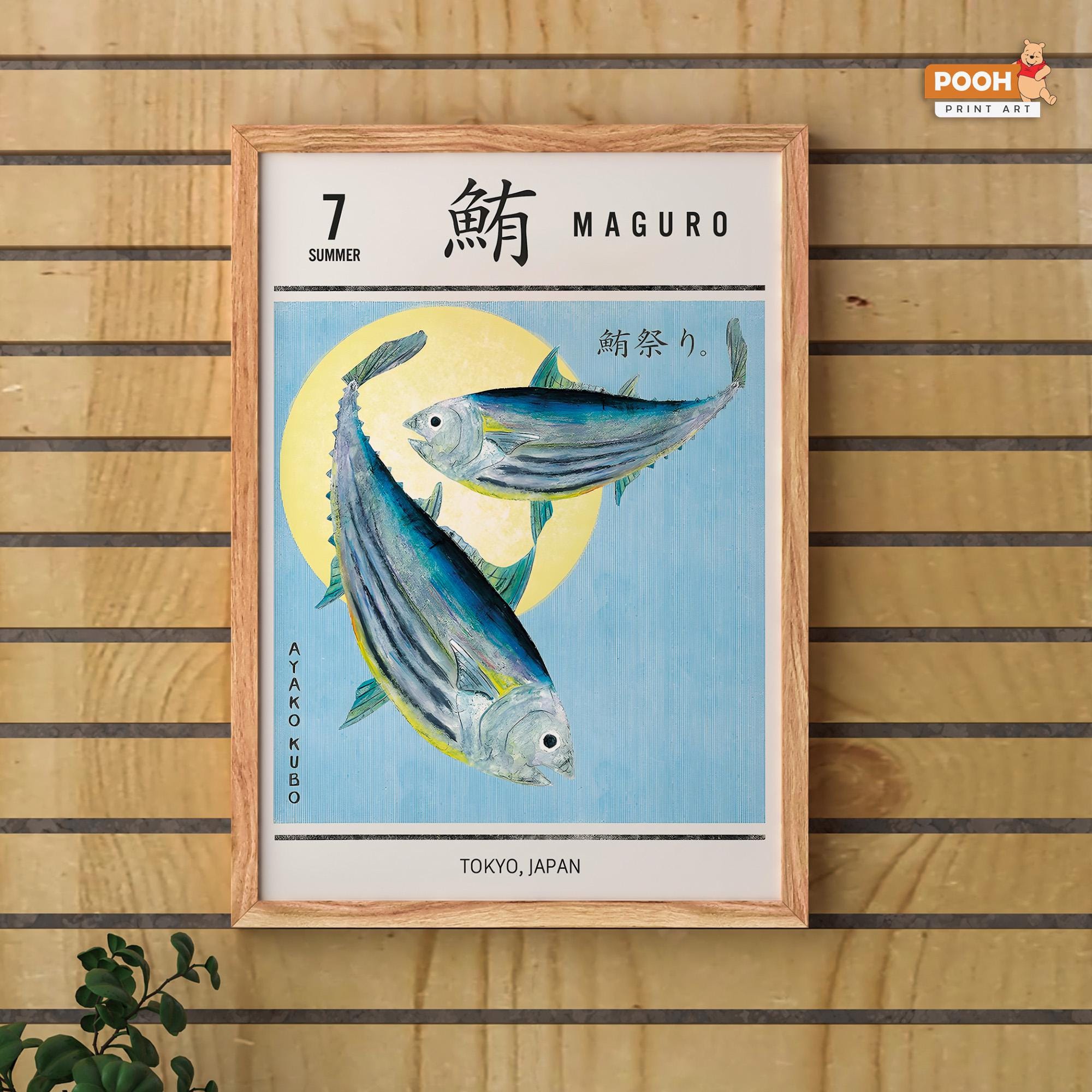 Ayako Kubo Poster,animal Print,japanese Fish Art,vintage Print,japanese ...