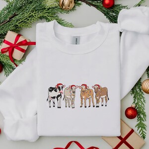 Christmas Cow Embroidery Design: Holstein, Western (digital Download ...