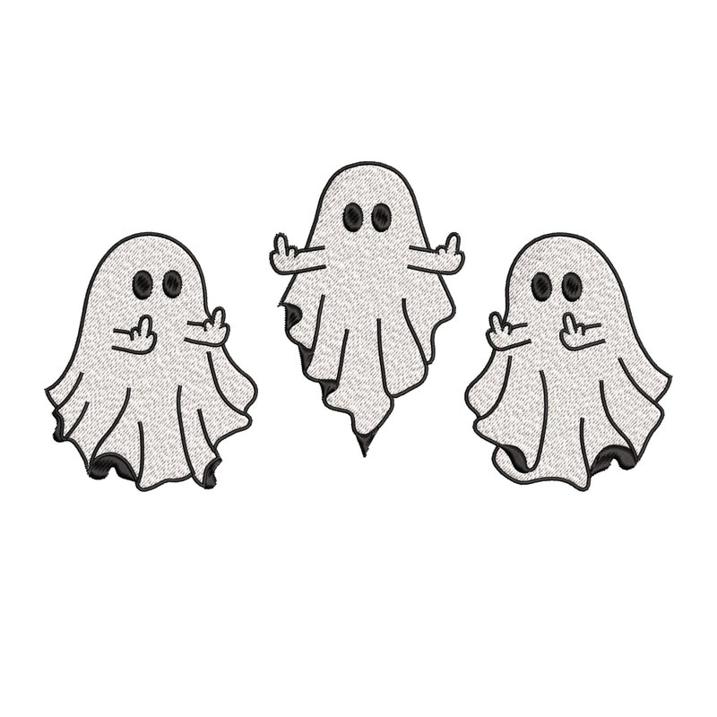 Ghost Middle Finger - Etsy