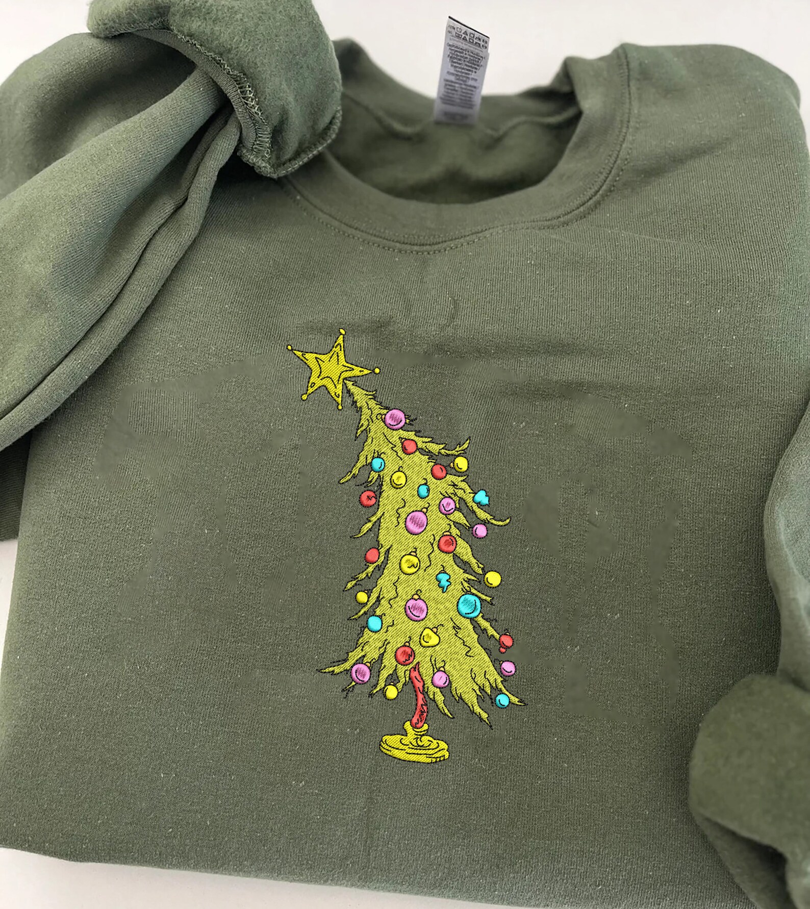 Grinch Christmas Tree Embroidery Design (digital Download) - Etsy