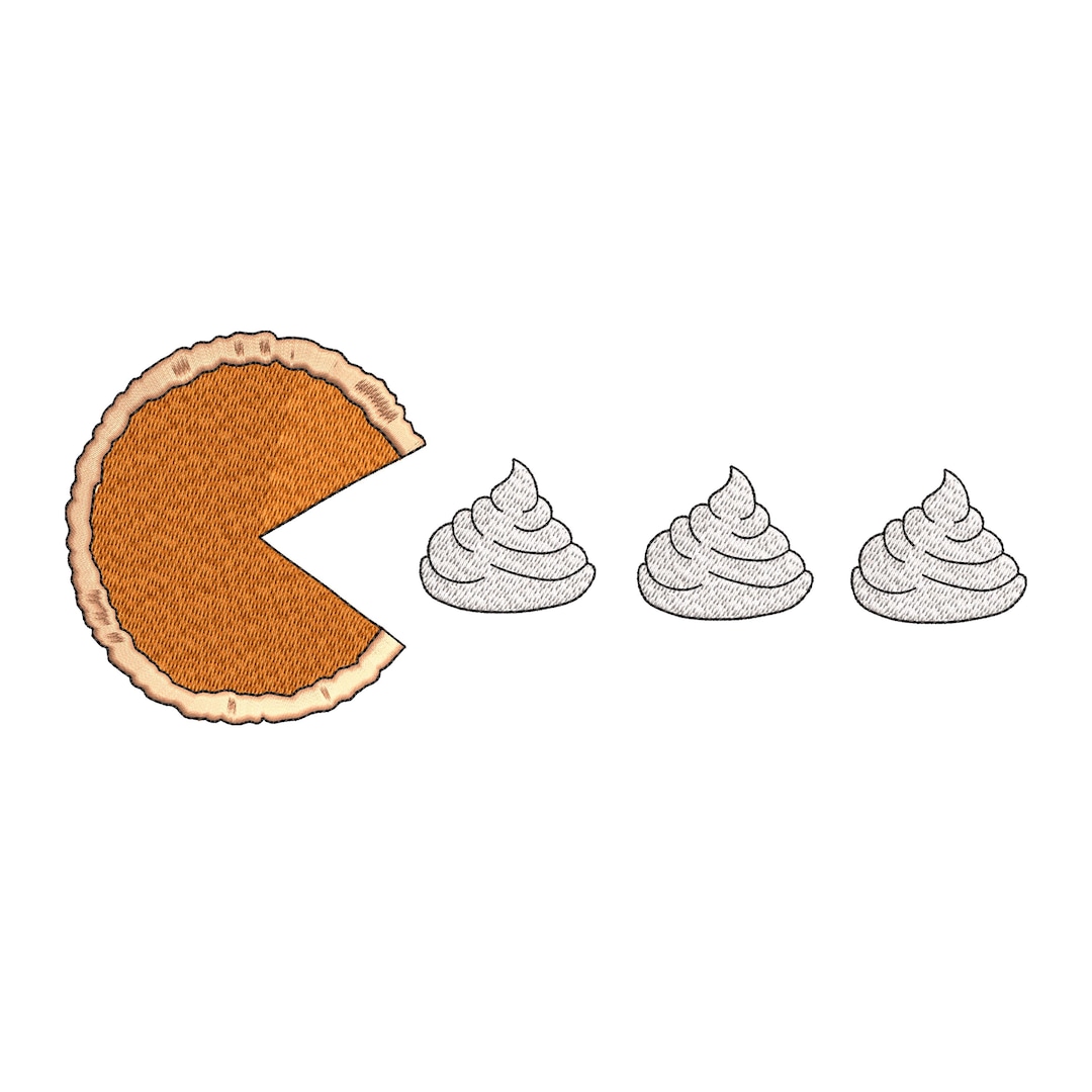 Pumpkin Pie Embroidery Design: Thanksgiving Machine Embroidery (3in/5in ...