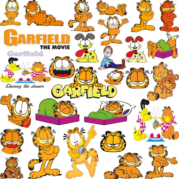 Garfield Cat Svg Png - Etsy