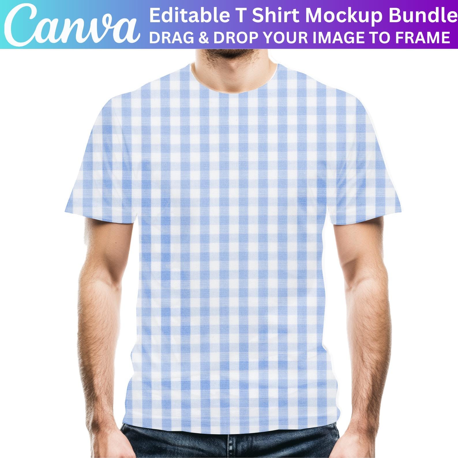 Make Your Own T Shirt Mockups, T-shirt Mockup Canva Frames Bundle ...