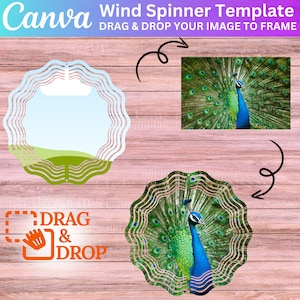 10 Wind Spinner Canva Editable Template, Wind Spinner Canva Frame, Drag ...