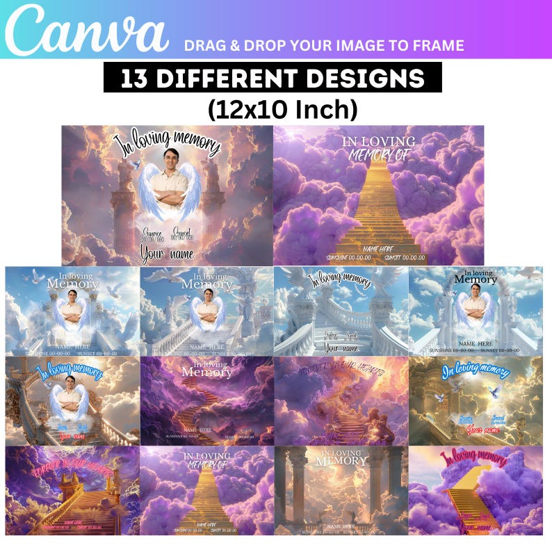 39 in Loving Memory Bundle, Canva Editable in My Loving Memory Design ...