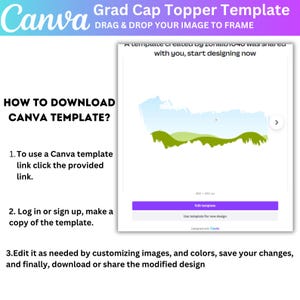 Custom Photo Graduation Topper Template, Graduation Cap Canva Designs ...