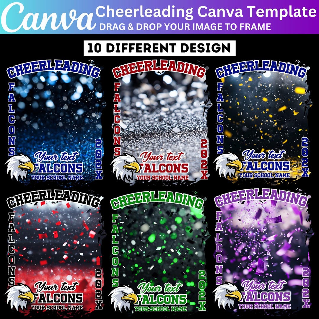 Cheerleading Canva Editable Template, Sports Photography Templates ...