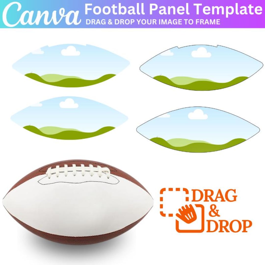 Football Panel Canva Editable Template, Football Blank Template, Custom ...