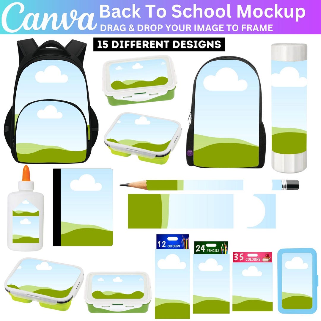 Back to School Mockup Canva Template, Composition Notebook Mockup ...