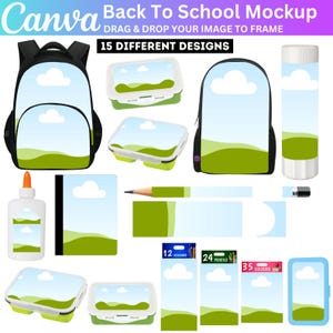 Back to School Mockup Canva Template, Composition Notebook Mockup ...