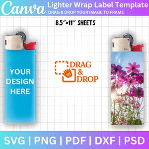 Lighter Label Template, Lighter Label Full Wrap, Lighter Label Svg Png ...