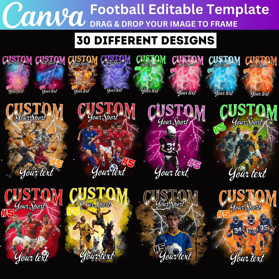 Football Mascot Shirt Canva Editable Template, Football Shirt, Custom ...