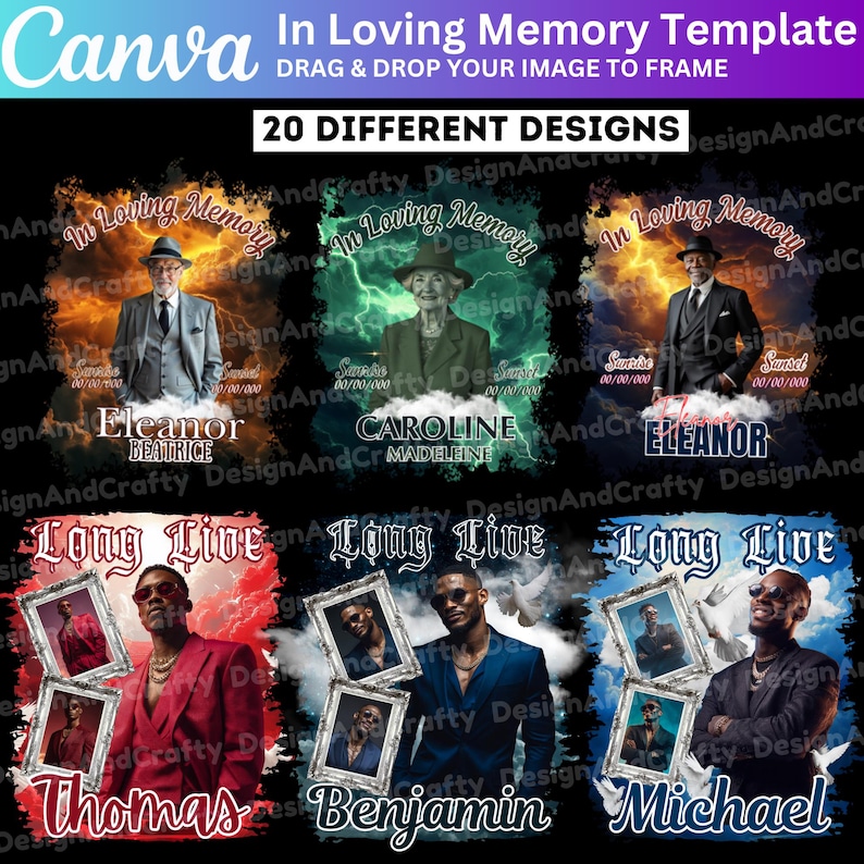 In Loving Memory Design Canva Editable T Shirt, Long Live Memorial ...