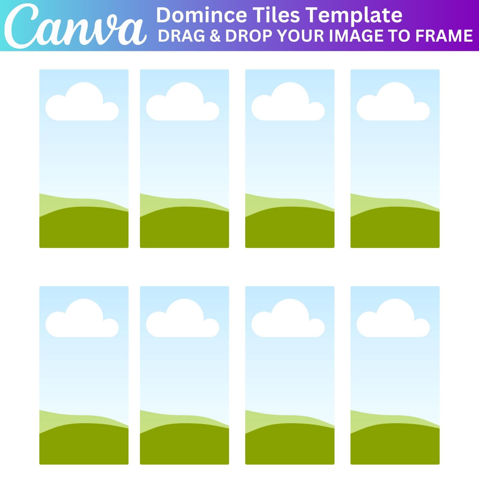 Domino Tile Template Svg, Domino Tile Sublimation Template, Rectangle ...