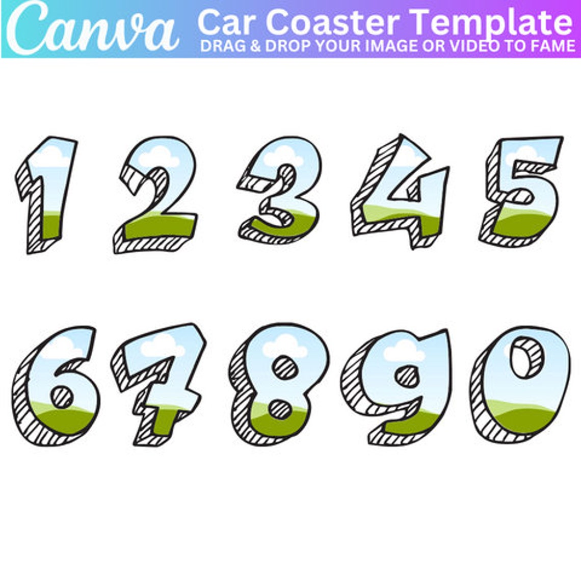 Canva Graffiti Alphabet Frame Template, Customizable Cartoon Canva ...