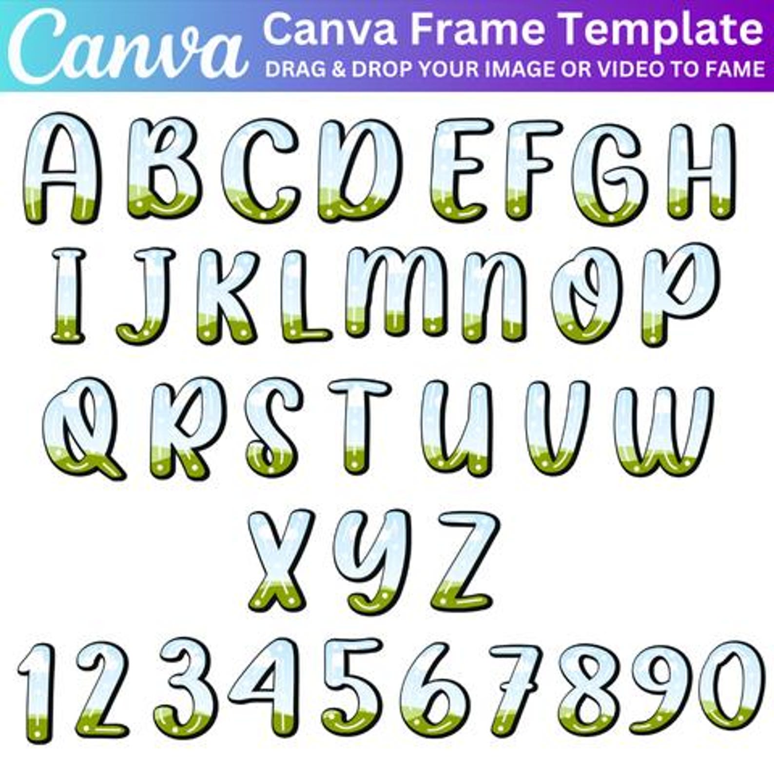 Plantilla de letras del alfabeto editables de Canva, letras retro con ...