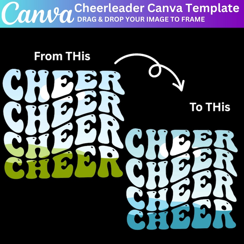 30+ Cheerleader Canva Frames Bundle, Canva Editable Editable Cheer ...