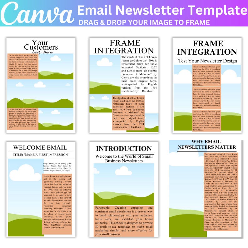 76 Newsletter Canva Editable Template, Small Business Own Newsletter ...