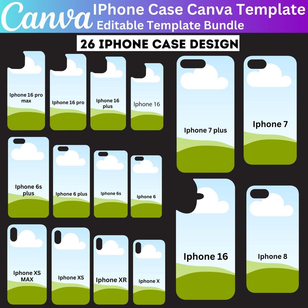 IPhone Cases Canva Editable Template, iPhone Series Design, Phone Cases ...