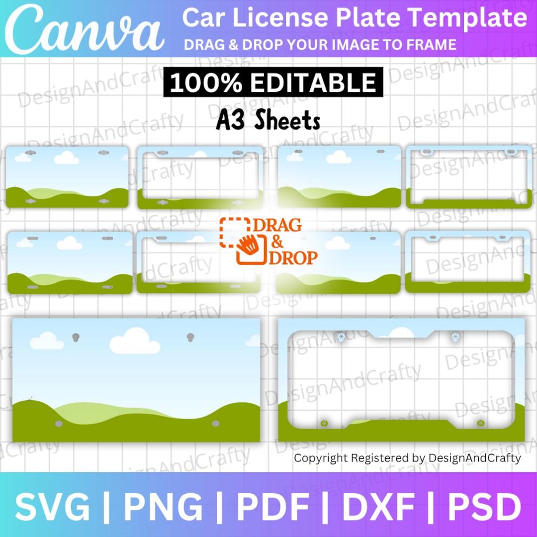 Car License Plate Template, License Plate Template, Car License Frame ...