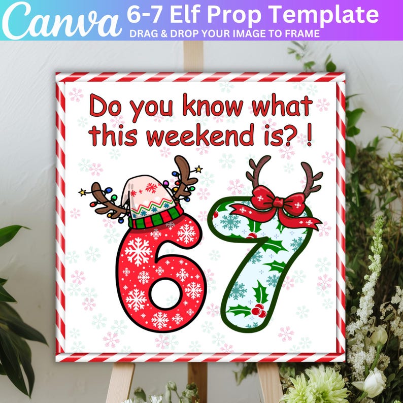 6-7 Elf Printable Prop Bundle, Six Seven Funny Meme Christmas, Kids ...