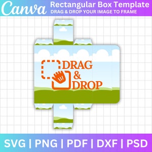 Rectangular Box With Canva Editable Template, Rectangle Box Svg Png ...