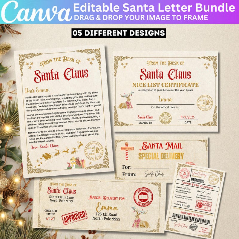 Santa Letter Kit Files - Etsy