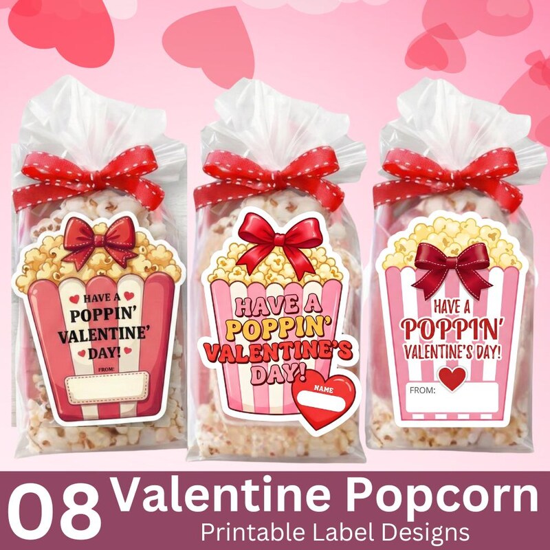 Valentine Popcorn Bags - Etsy UK