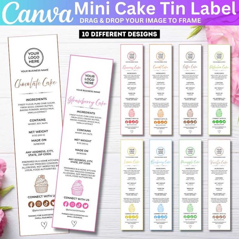 Dessert Labels Template - Etsy
