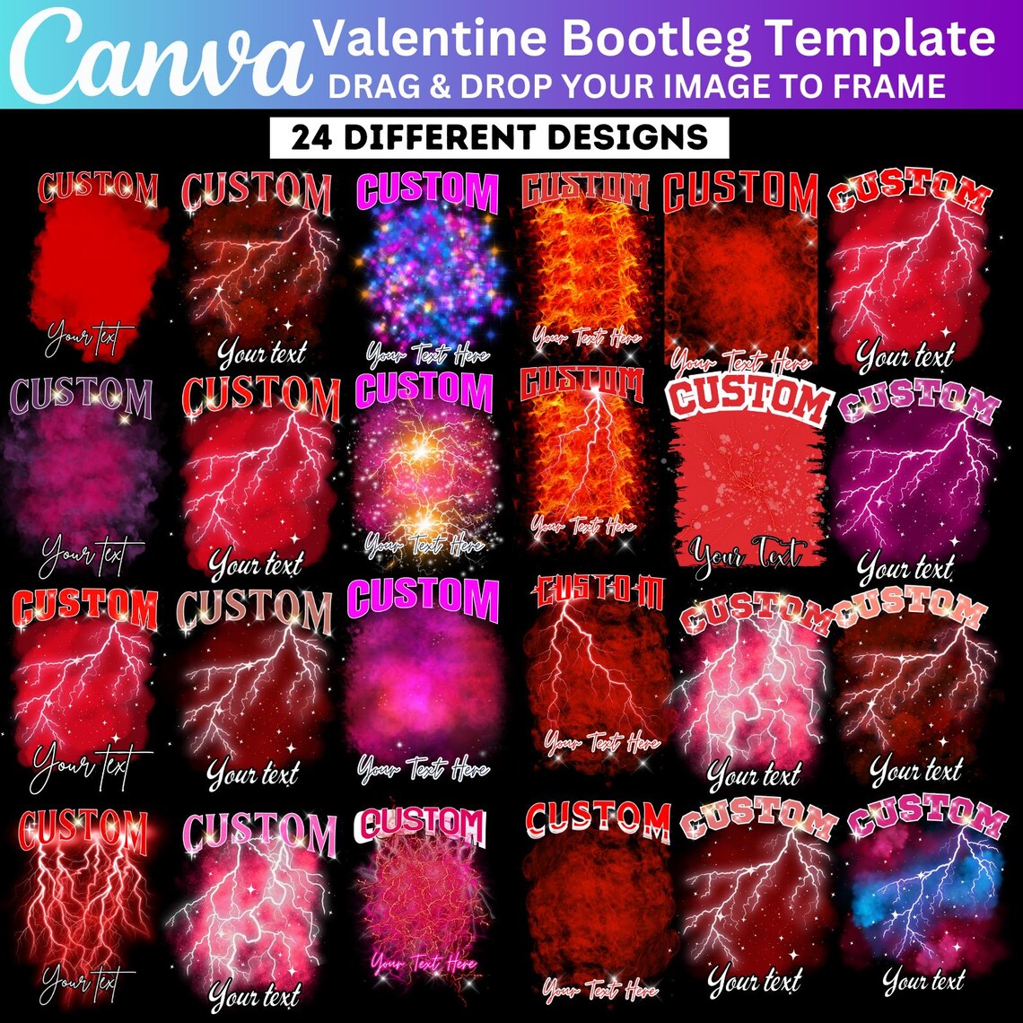 Valentine Bootleg Canva Editable Bootleg Template, 90s Vintage ...