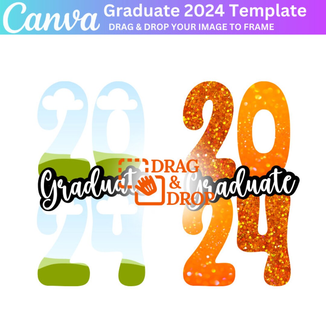 Graduation 2024 Canva Editable Template, Graduate Fan, Proud Graduate ...