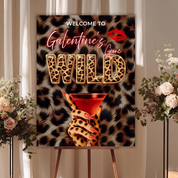 Cheetah Party Signs - Etsy