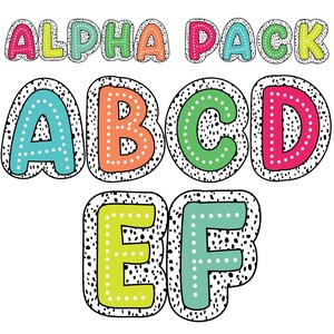 Custom Dot Dalmatian Letters Bundle, Dalmatian Dot Alphabet Bundle ...